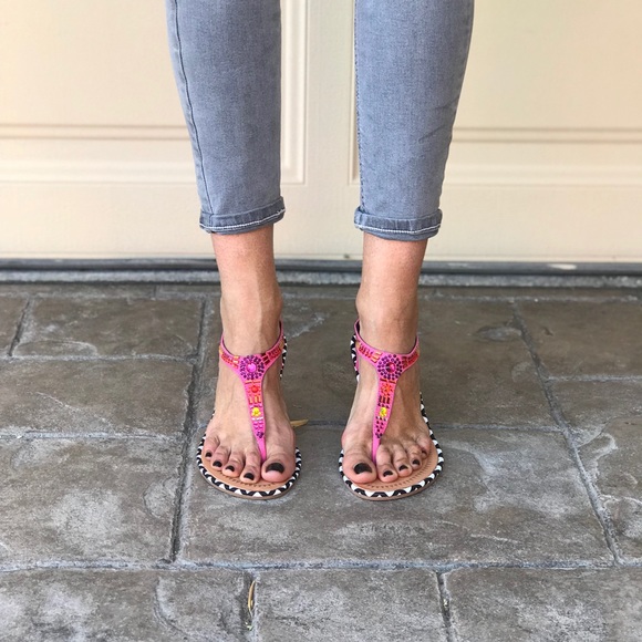 Chinese Laundry | Shoes | Nib Multicolor Rhinestone Detailed Thong ...